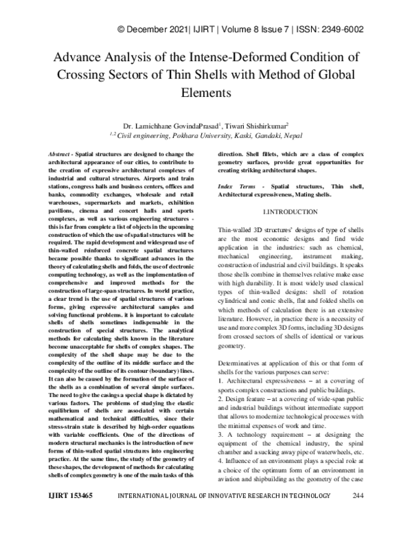 (PDF) Paper | IJIRT Journal - Academia.edu