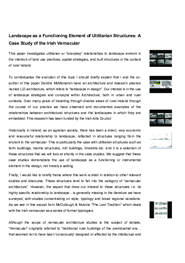 (PDF) Landscape as a Functioning Element of Utilitarian Structures: A ...