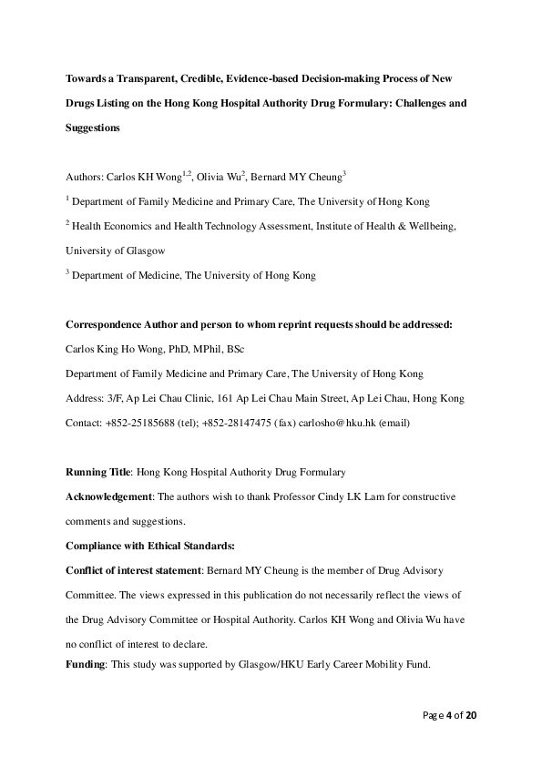 (PDF) Towards a Transparent, Credible, Evidence-Based Decision-Making ...