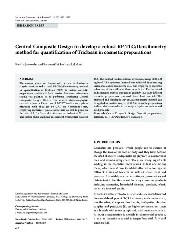 (PDF) Central Composite Design to develop a robust RP-TLC/Densitometry ...
