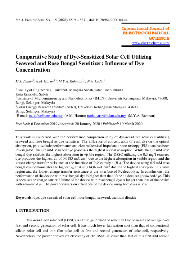 (PDF) Comparative Study of Dye-Sensitized Solar Cell Based on ZnO and ...