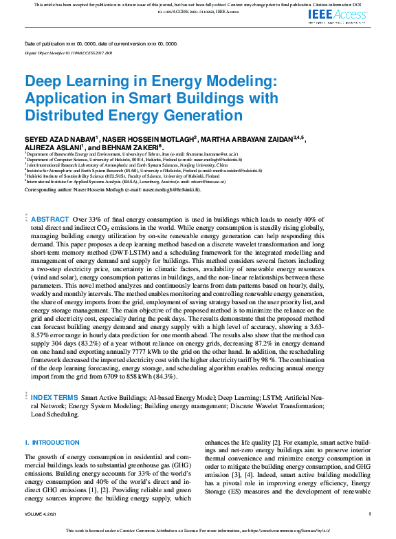 (PDF) Deep Learning in Energy Modeling: Application in Smart Buildings ...