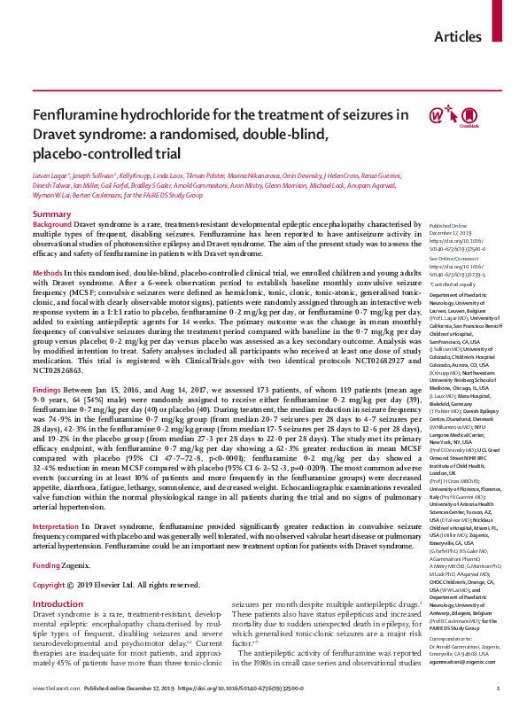 (PDF) Fenfluramine hydrochloride for the treatment of seizures in ...