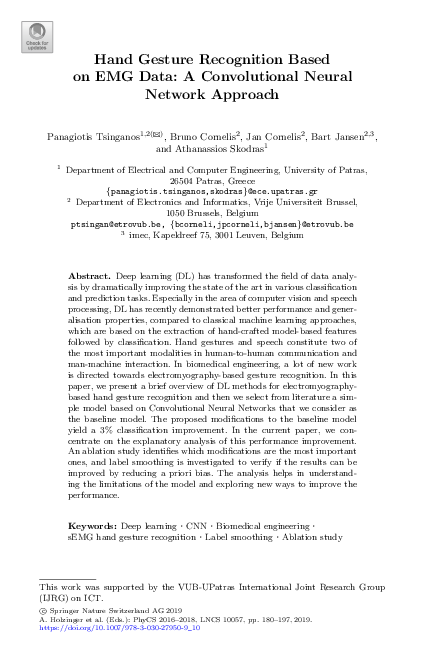 (PDF) Hand Gesture Recognition Based on EMG Data: A Convolutional ...