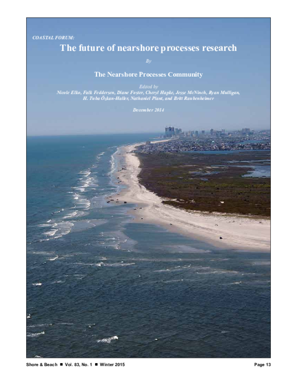 (PDF) The Future of Nearshore Processes Research | Nicole Elko ...