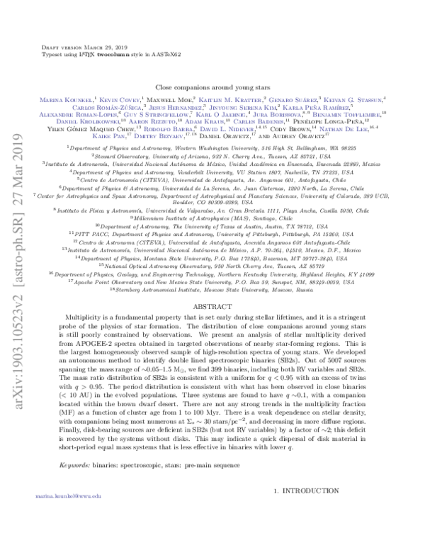(PDF) Close Companions around Young Stars