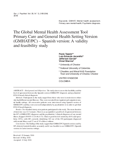 PDF The Global Mental Health Assessment Tool Primary Care And General pdf-the-global-mental-health-assessment-tool-primary-care-and-general