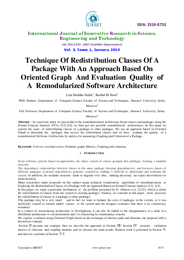 (PDF) Technique Of Redistribution Classes Of APackage With An Approach Based OnOriented Graph ...