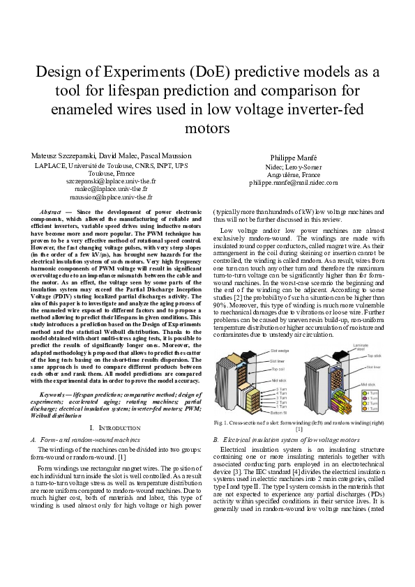 (PDF) Design of Experiments (DoE) predictive models as a tool for ...