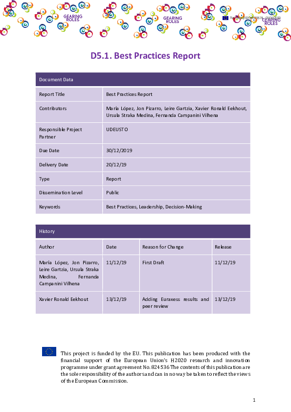 (PDF) Best Practices Report