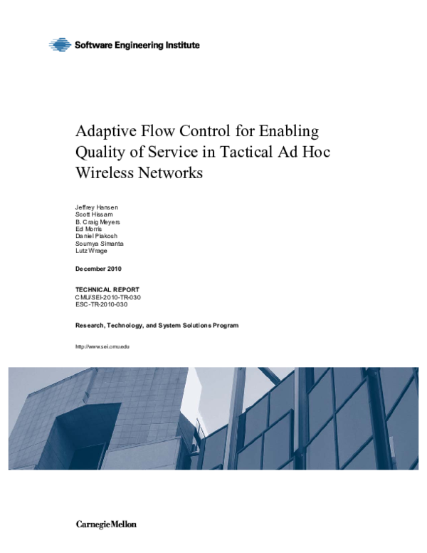 (PDF) Adaptive Flow Control for Enabling Quality of Service in Tactical ...