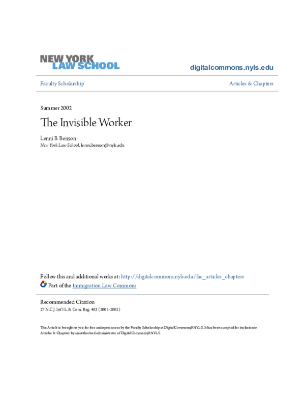 (PDF) The Invisible Worker