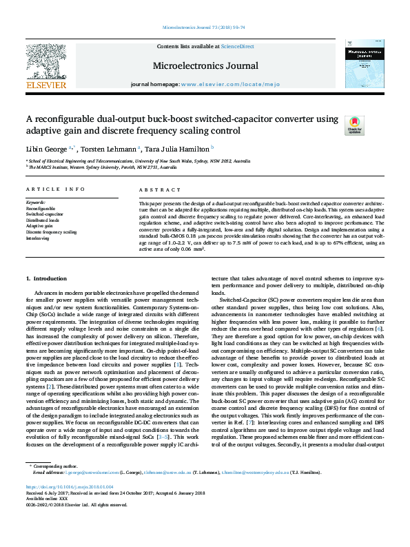 (PDF) A reconfigurable dual-output buck-boost switched-capacitor ...