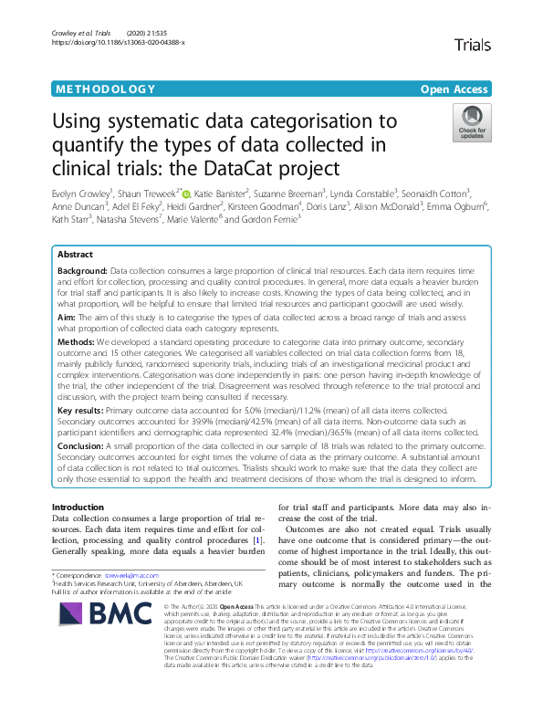 (PDF) Using systematic data categorisation to quantify the types of ...
