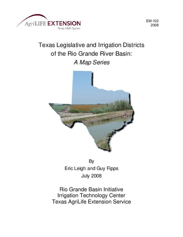 (PDF) Texas Legislative and Irrigation Districts of the Rio Grande ...