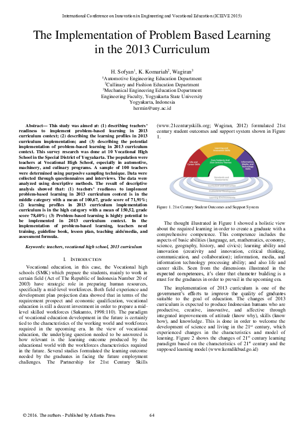 (PDF) Potential Implementation of Problem Based Learning in Kurikulum ...