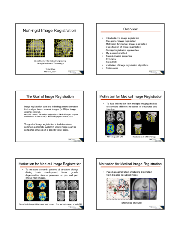(PDF) Non-Rigid Image Registration