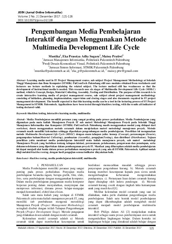 (PDF) Pengembangan Media Pembelajaran Interaktif dengan Menggunakan Metode Multimedia ...