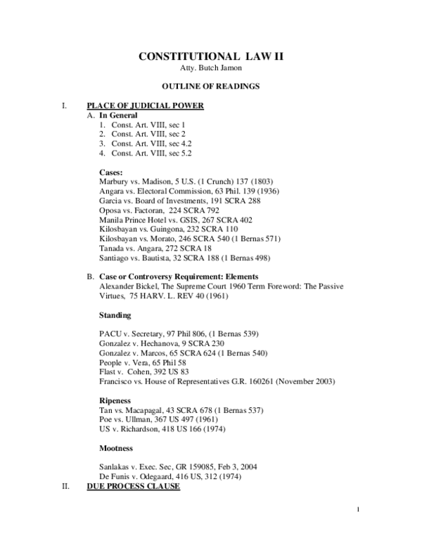 (PDF) CONSTI 2 Syllabus