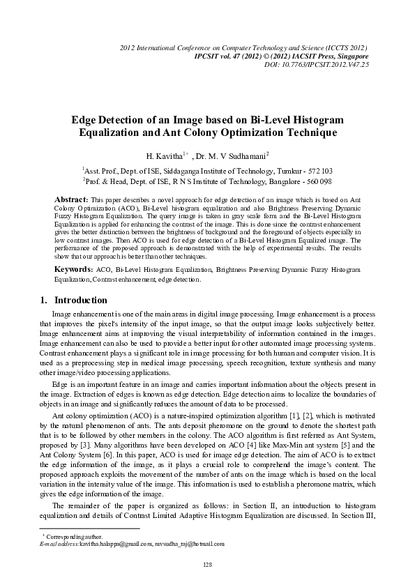 (PDF) Edge Detection of an Image based on Bi-Level Histogram ...