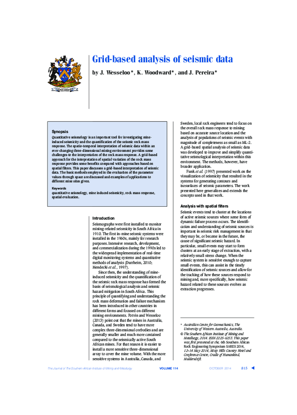 (PDF) Grid-based analysis of seismic data | Kyle Woodward - Academia.edu
