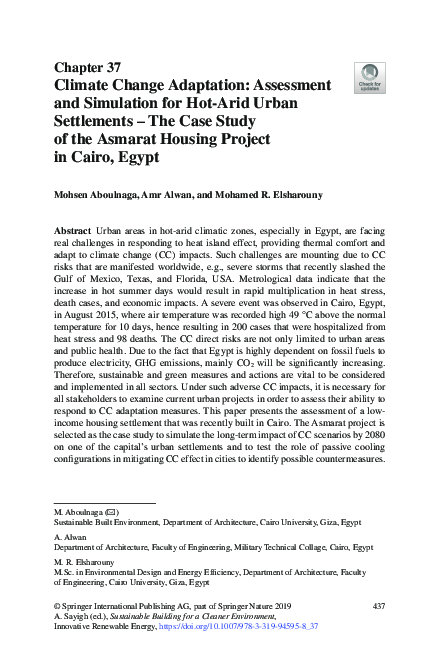 (PDF) Climate Change Adaptation: Assessment and Simulation for Hot-Arid ...