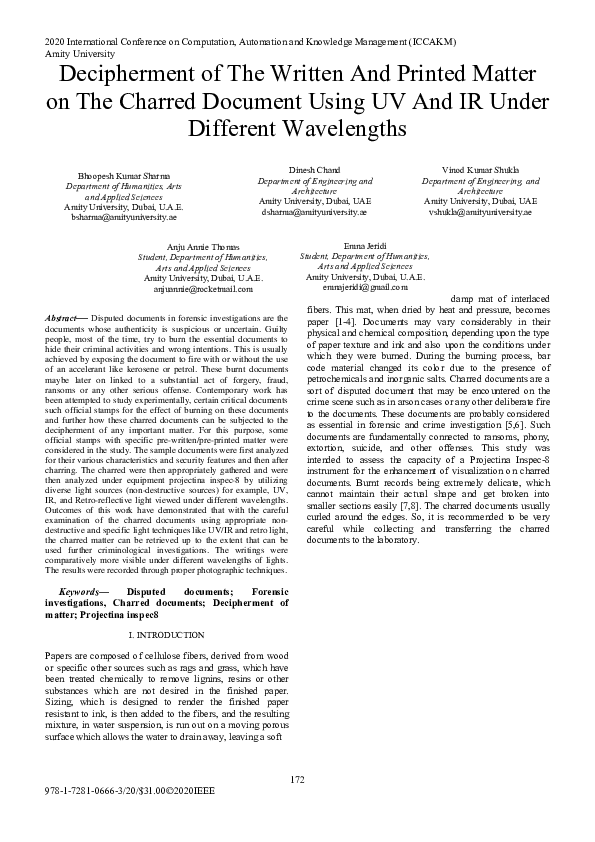 (PDF) Decipherment of The Written And Printed Matter on The Charred ...