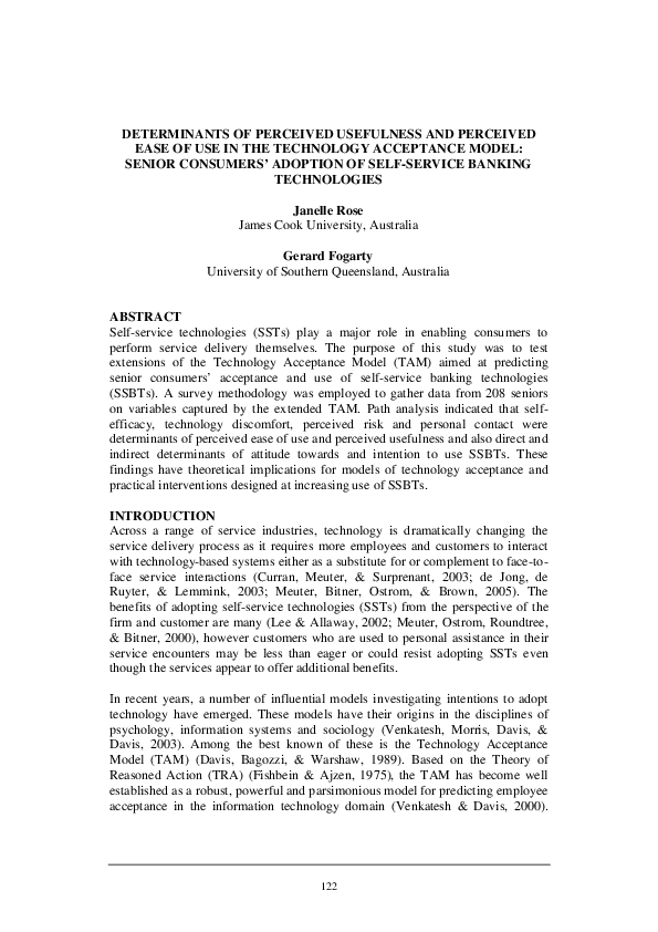 (PDF) Determinants of perceived usefulness and perceived ease of use in ...