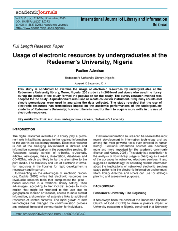 (PDF) International Journal of Library and Information Science