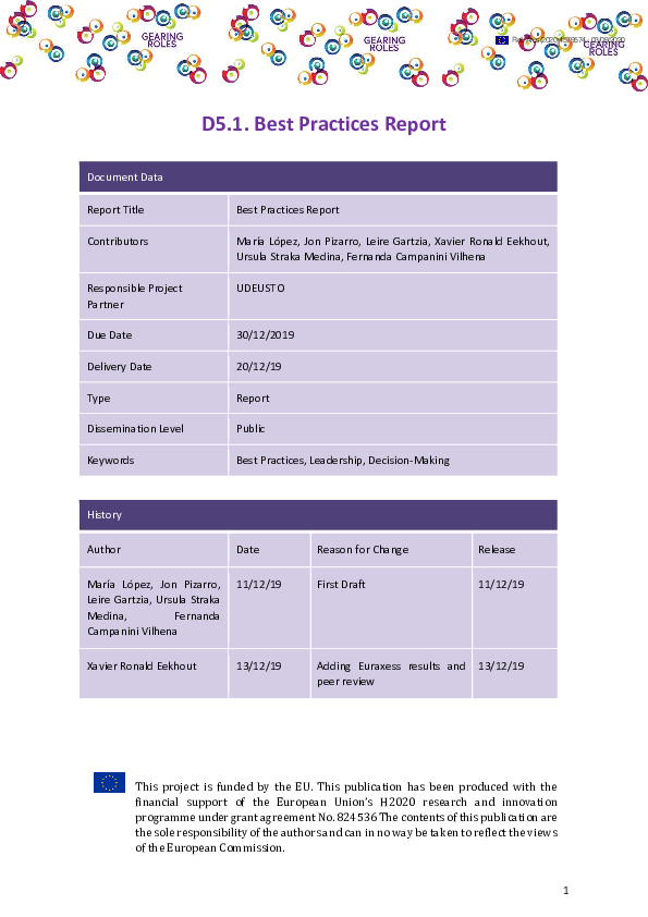 (PDF) Best Practices Report