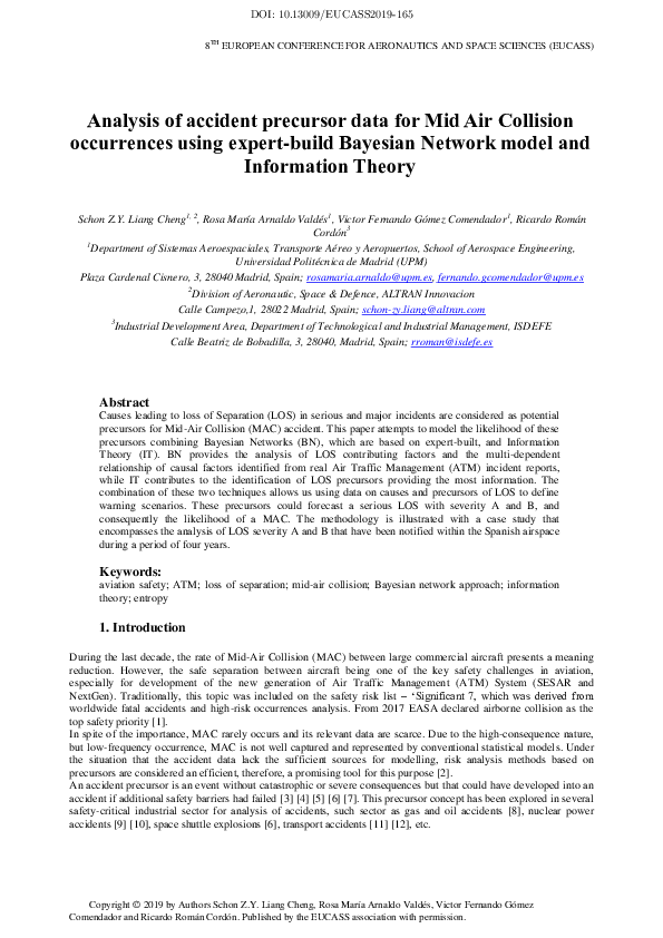 (PDF) Analysis of accident precursor data for Mid Air Collision ...
