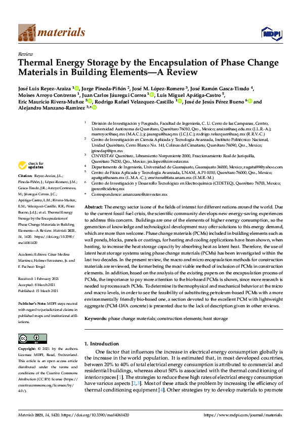 (PDF) Thermal Energy Storage by the Encapsulation of Phase Change ...