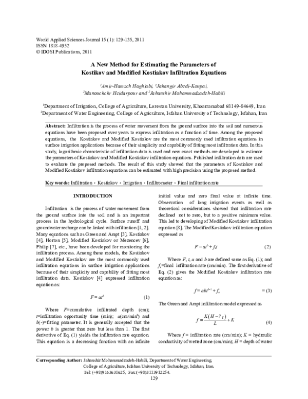 (PDF) A New Method for Estimating the Parameters of Kostikov and ...