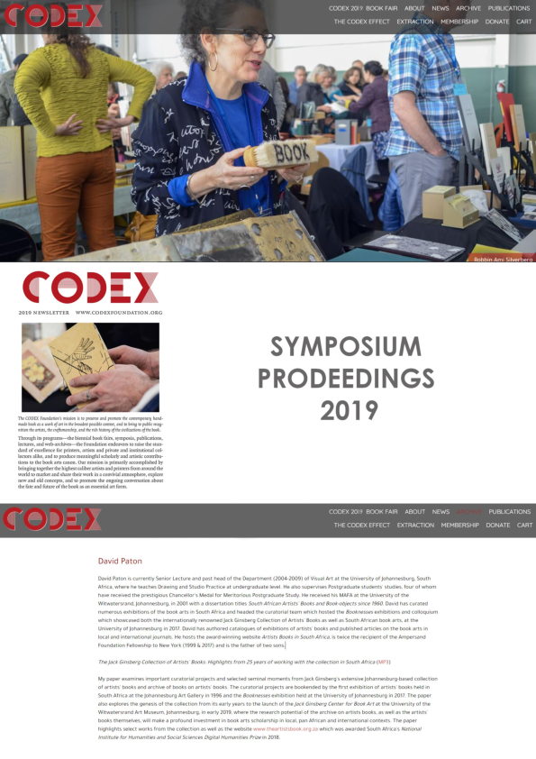 (PDF) CODEX VII Symposium The Jack Ginsberg Collection of Artists' Books