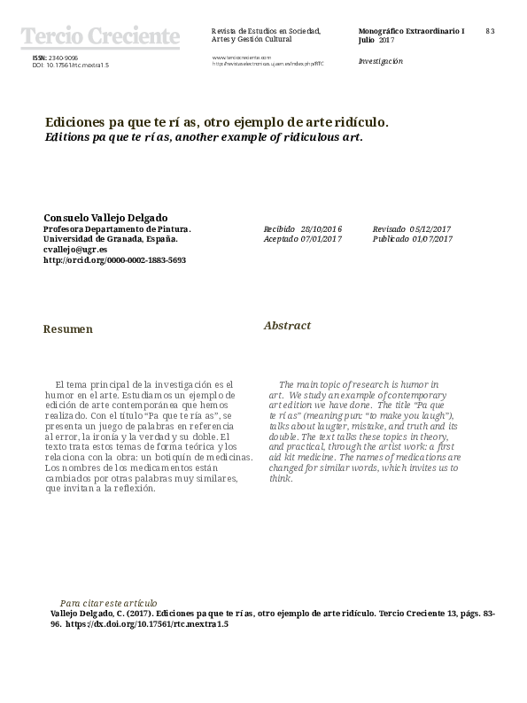 (PDF) Ediciones pa que te rí as, otro ejemplo de arte ridículo ...