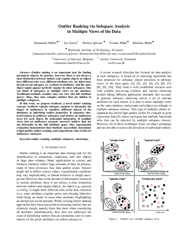 (PDF) Outlier Ranking via Subspace Analysis in Multiple Views of the Data