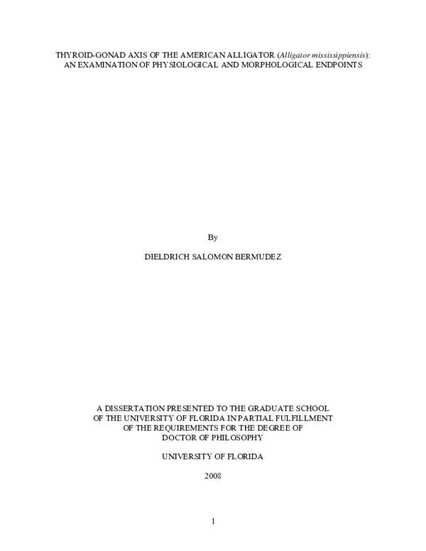 (PDF) Thyroid -gonad axis of the American alligator (Alligator ...