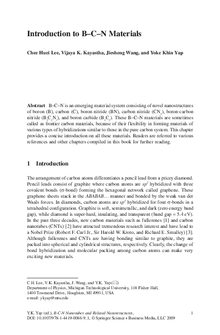 (PDF) Introduction to B–C–N Materials
