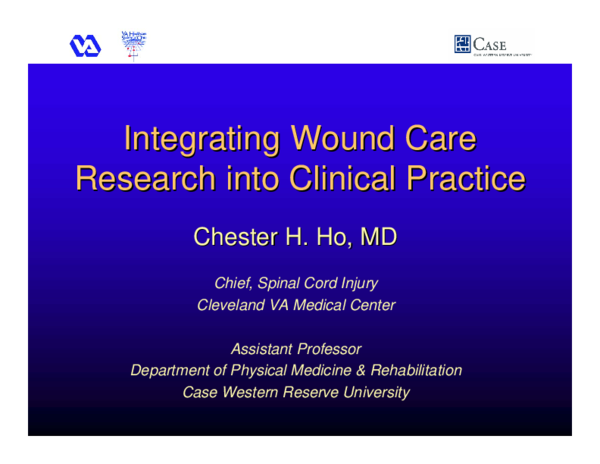 (PDF) Integrating wound care research into clinical practice