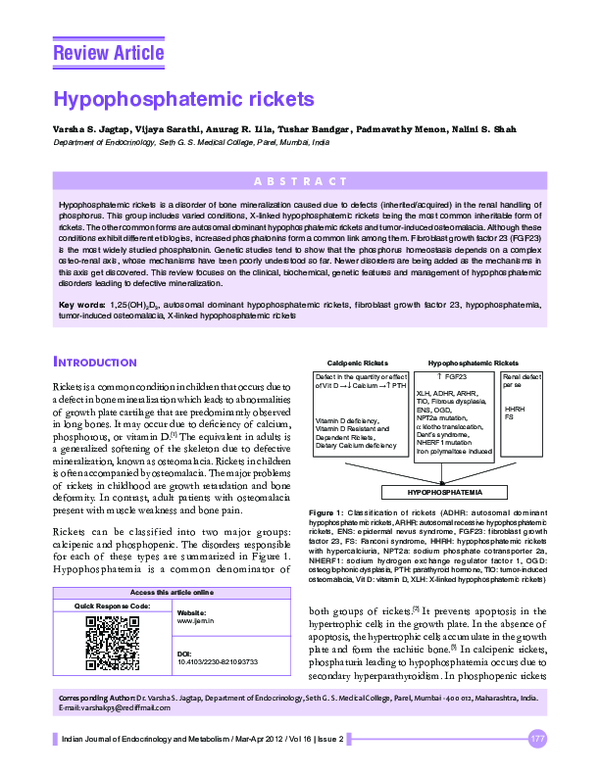 (PDF) Hypophosphatemic rickets