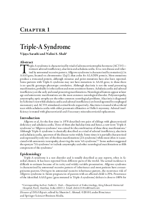 (PDF) Triple‑A Syndrome