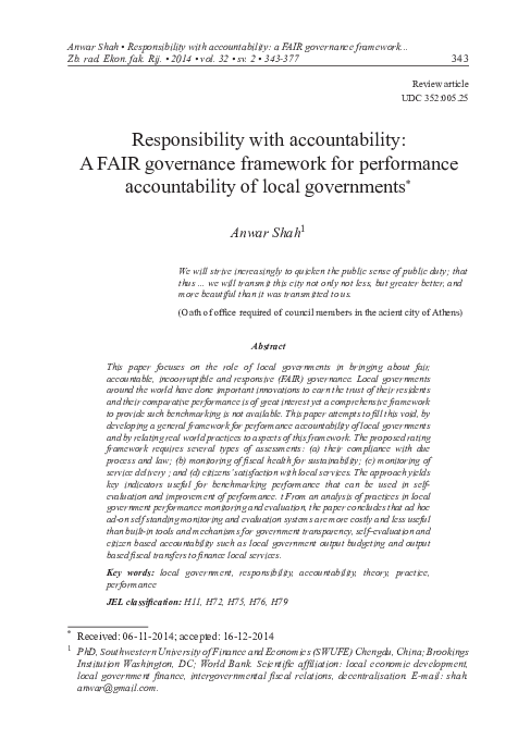 (PDF) Responsibility with accountability: A FAIR governance framework ...
