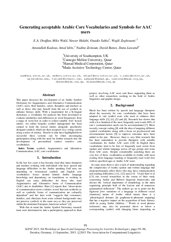 (PDF) Generating acceptable Arabic Core Vocabularies and Symbols for ...