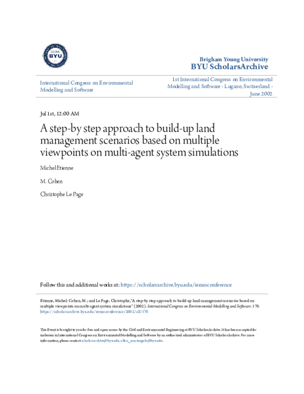 (PDF) A Step-by-step Approach to Building Land Management Scenarios Based on Multiple Viewpoints ...