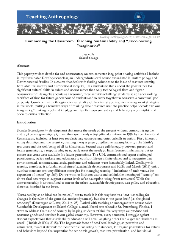 (PDF) Commoning the Classroom