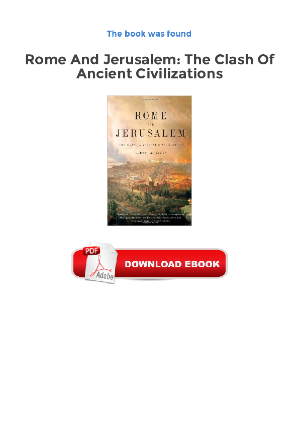 (PDF) Rome and Jerusalem: the Clash of Ancient Civilizations