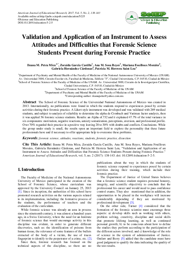 (PDF) Validation and Application of an Instrument to Assess Attitudes and Difficulties that ...