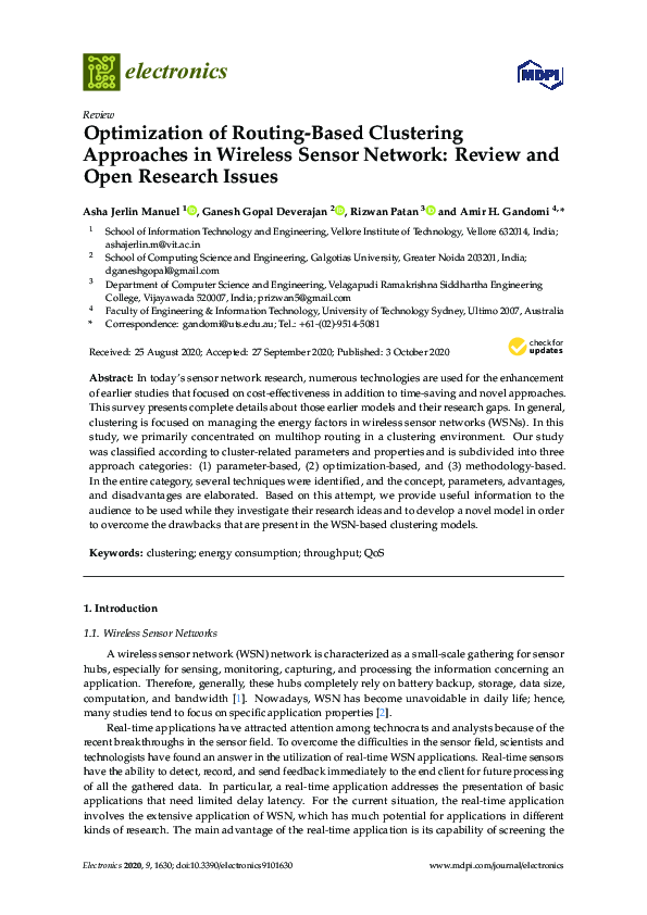 Pdf Optimization Of Routing Based Clustering Approaches In Wireless Sensor Network Review And
