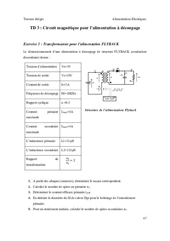 (PDF) Td transformateur flyback (1)(1)