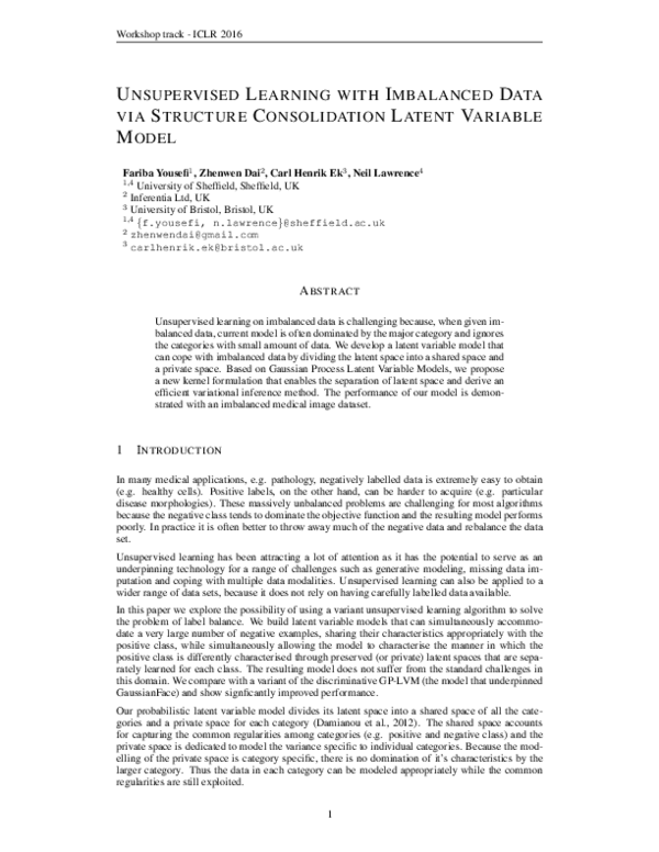 (PDF) Via Structure Consolidation Latent Variable Model